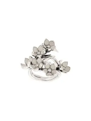 SHAUN LEANE Cherry Blossom Diamond Ring - Silver