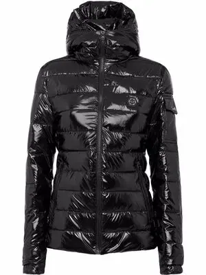 Philipp Plein High-shine Hooded Down Jacket
