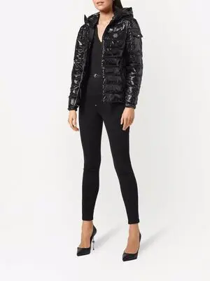 Philipp Plein High-shine Hooded Down Jacket