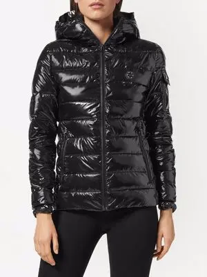 Philipp Plein High-shine Hooded Down Jacket