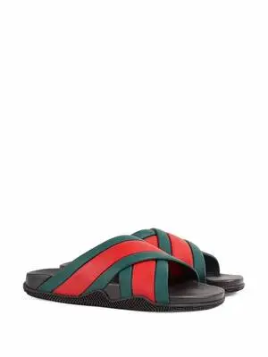Gucci Web-detail Slides - Red