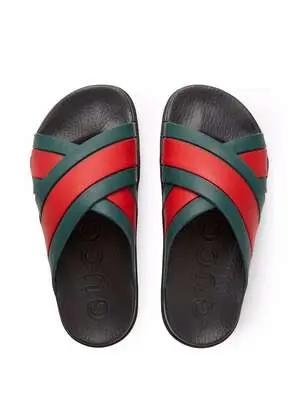 Gucci Web-detail Slides - Red