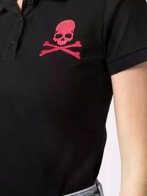 Philipp Plein Skull-patch Polo Shirt - Black