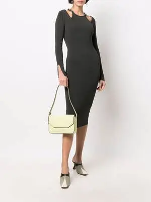Patrizia Pepe Fitted Dress With Chain-link Detailing