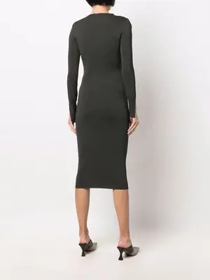 Patrizia Pepe Fitted Dress With Chain-link Detailing