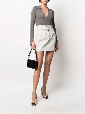 Patrizia Pepe Essential Belted Mini Skirt
