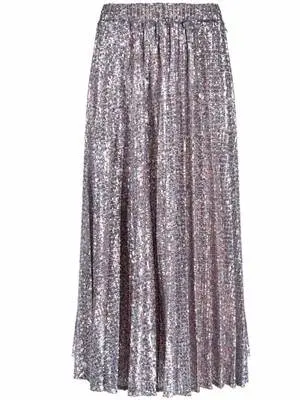 Patrizia Pepe Sequined Pleated Skirt