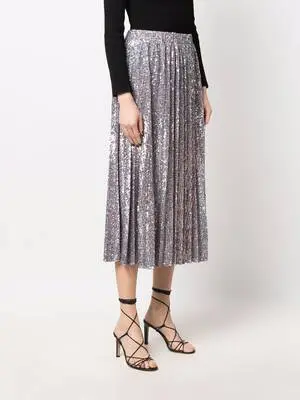 Patrizia Pepe Sequined Pleated Skirt