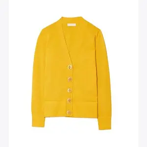 Tory Burch Merino Wool Cardigan Gold Crest