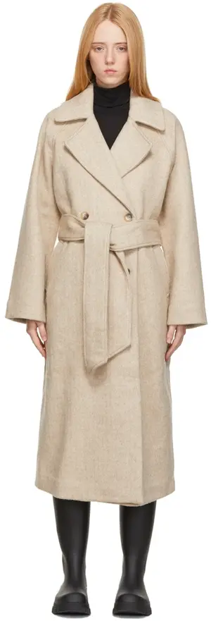 HOLZWEILER Holzweiler Beige Wool Preike Coat - 1002 Sand