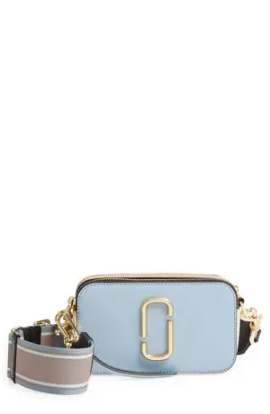 Marc Jacobs The Snapshot Leather Crossbody Bag In Skyline Blue Multi At Nordstrom Skyline Blue Multi