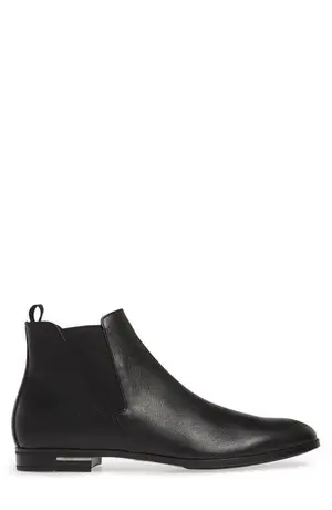 Prada Saffiano Leather Chelsea Boots