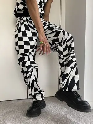 Jaded London X Curly Fry Cotton Jeans In Black,White - 50% Off