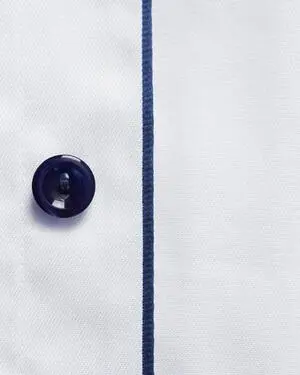 Eton Apos;s Slim Fit Twill Dress Shirt - White/navy