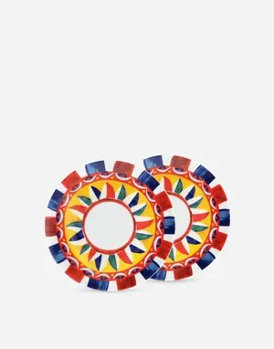 Dolce & Gabbana Set 2 Porcelain Bread Plates - Multicolor