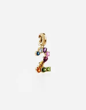Dolce & Gabbana 18kt Number 2 Charm Pendant With Gemstones