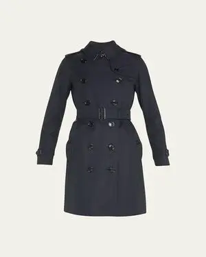 Burberry Kensington Heritage Long Trench Coat - Midnight