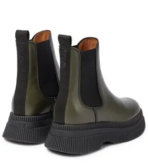 GANNI Leather Chelsea Boots