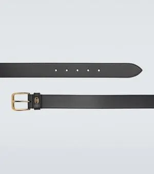 Gucci Interlocking G Leather Belt - Black