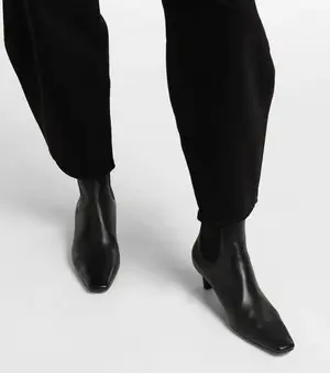 TOTEME 50 Leather Ankle Boots