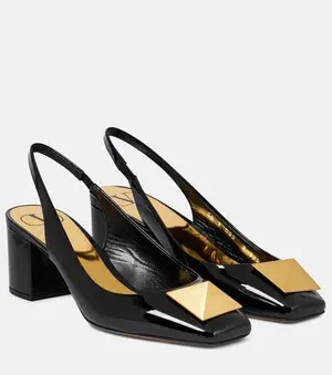 Valentino Garavani One Stud Slingback Pumps - Black