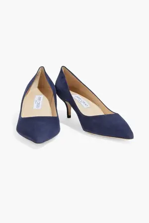 JIMMY CHOO Aza Suede Pointed Toe Pumps