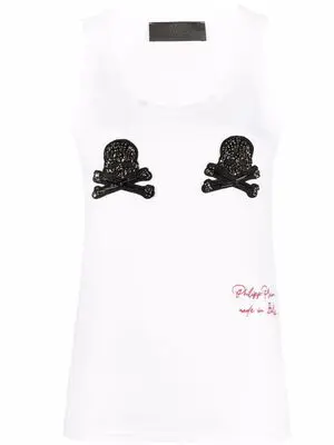 Philipp Plein Skull-appliqué Tank Top