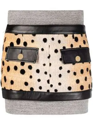 Dsquared2 Leopard-panelled Mini Skirt