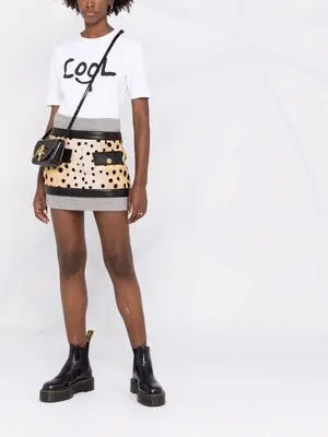 Dsquared2 Leopard-panelled Mini Skirt