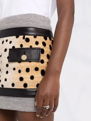 Dsquared2 Leopard-panelled Mini Skirt