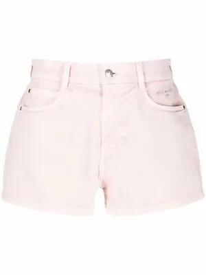 Stella McCartney Embroidered Logo Mid-rise Shorts