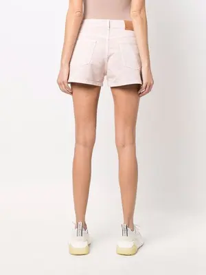Stella McCartney Embroidered Logo Mid-rise Shorts