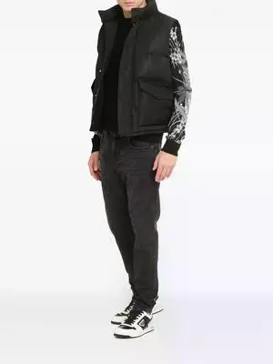 Alexander McQueen Graffiti-print Padded Gilet - Black