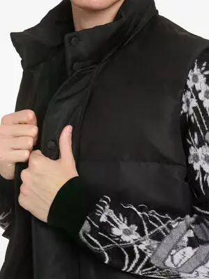 Alexander McQueen Graffiti-print Padded Gilet - Black