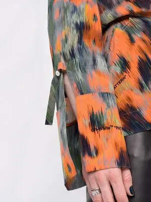 Off-White Graphic-print Silk Blouse