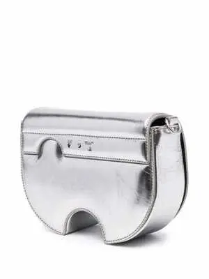Off-White Burrow Saddle Bag - Silver
