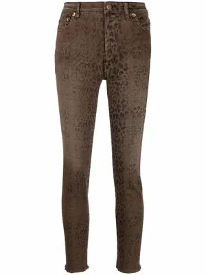 GOLDEN GOOSE Leopard-print Skinny Jeans
