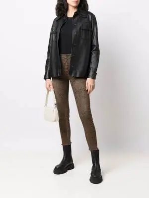 GOLDEN GOOSE Leopard-print Skinny Jeans