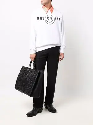 Moschino Smiley-print Organic Cotton Sweatshirt