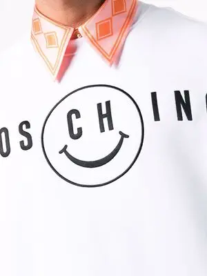 Moschino Smiley-print Organic Cotton Sweatshirt