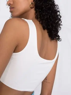 MANURI Miss Jane Cropped Top - White