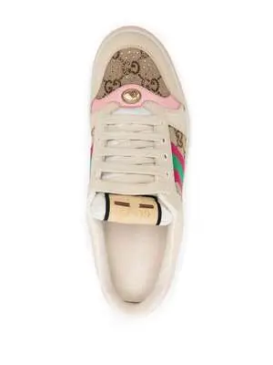 Gucci Screener Panelled Sneakers - Neutrals