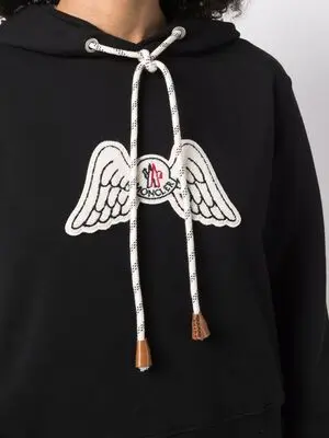 Palm Angels X Moncler Wings-logo Patch Hoodie