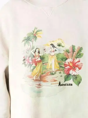 Palm Angels X Moncler Tropical-print Sweatshirt