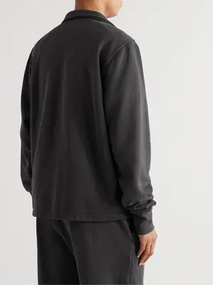 LES TIEN Half-zip Heavyweight Fleece Cotton-jersey Sweatshirt