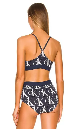 Calvin Klein Light Lined Bralette In Navy