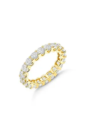 CRISLU Crislu Cubic Zirconia Eternity Ring 18kt Yellow Gold