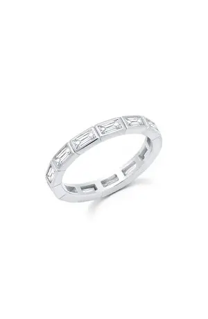 CRISLU Cubic Zirconia Eternity Ring - Platinum