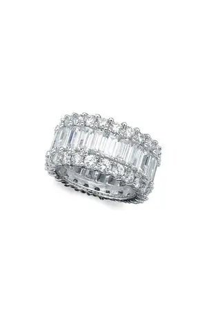 CRISLU Cubic Zirconia Eternity Ring - Platinum