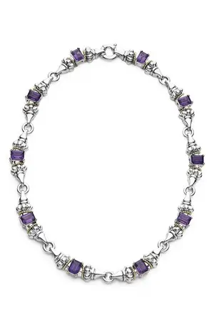 Lagos Glacier Link Necklace - Amethyst